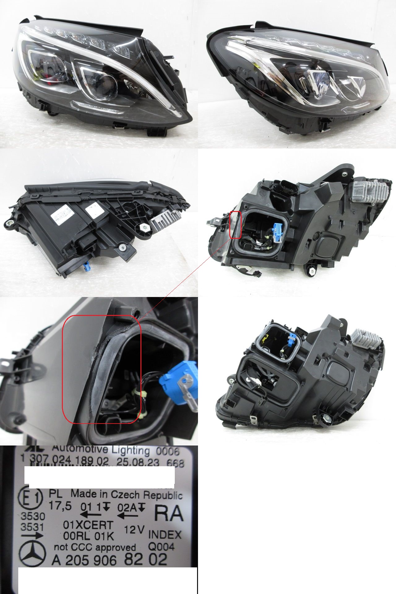 日本代購代標第一品牌【樂淘letao】－★ メルセデス ベンツ Cクラス W205 前期 純正 右 LED ヘッド ライト A2059068202 (B040007)