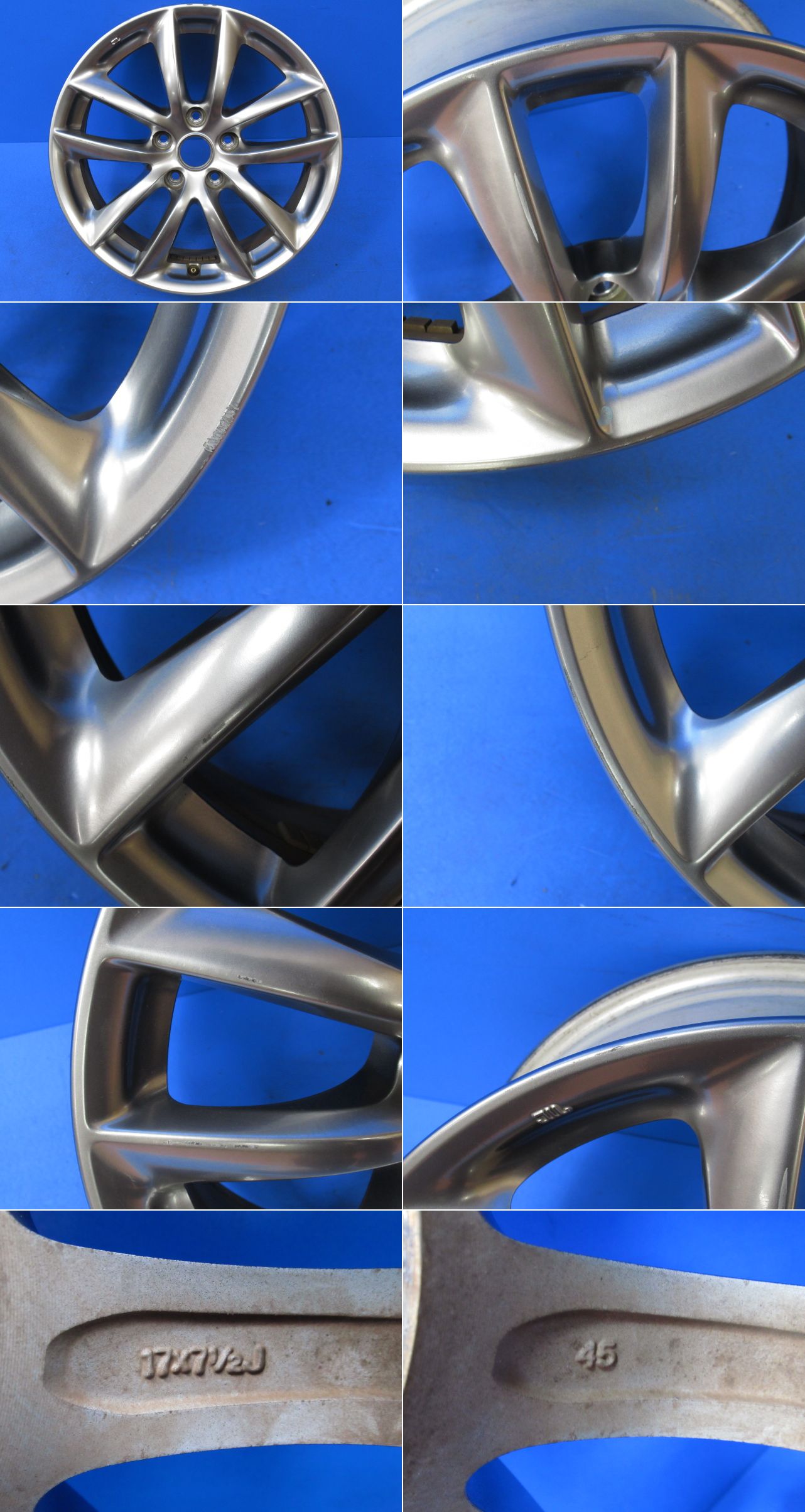 Yahoo!オークション - 日産 スカイライン V36 純正 17X7.5J +45 PCD114...