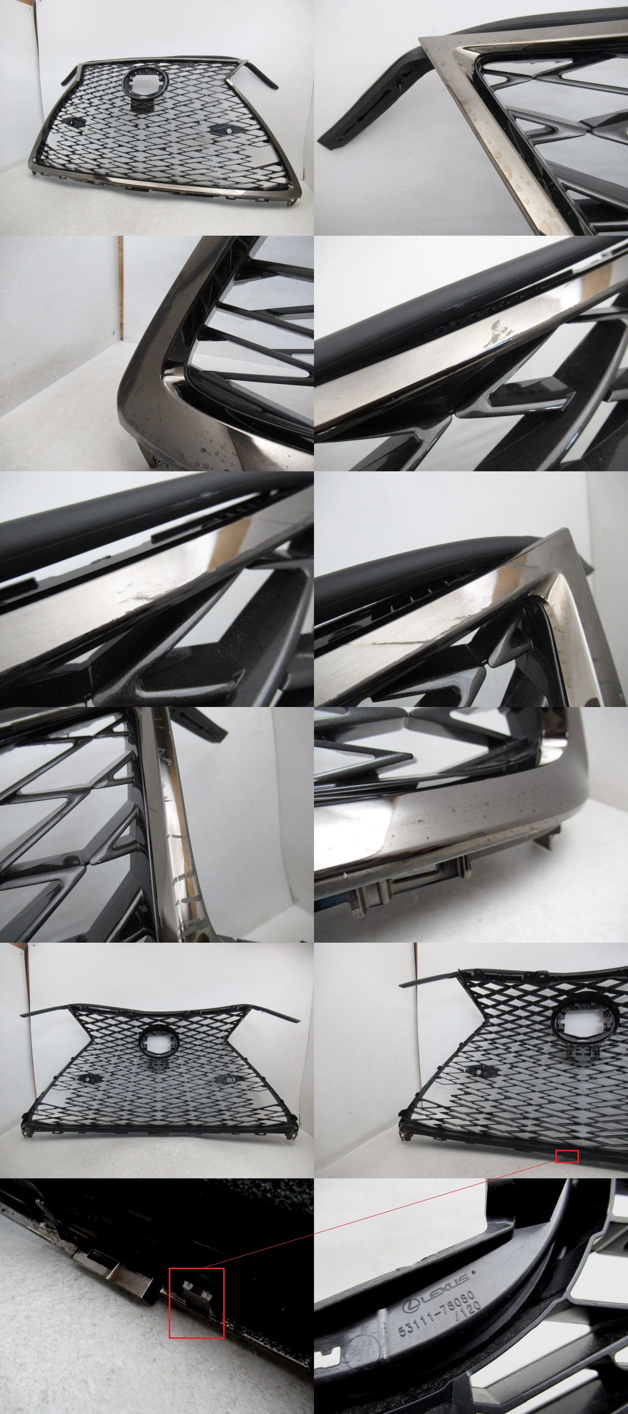 レクサス NX Fスポーツ AGZ10 15 AYZ10 15 後期 純正タイプ フロントグリル スモークメッキ -Photo-