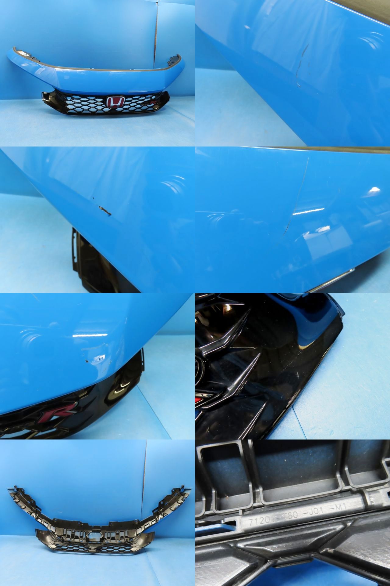 日本代購代標第一品牌【樂淘letao】－【即決有】 ホンダ シビック タイプR FL5 純正 フロントグリル アッパー セット レーシングブルーパール 71201-T60-J01-M1 ...