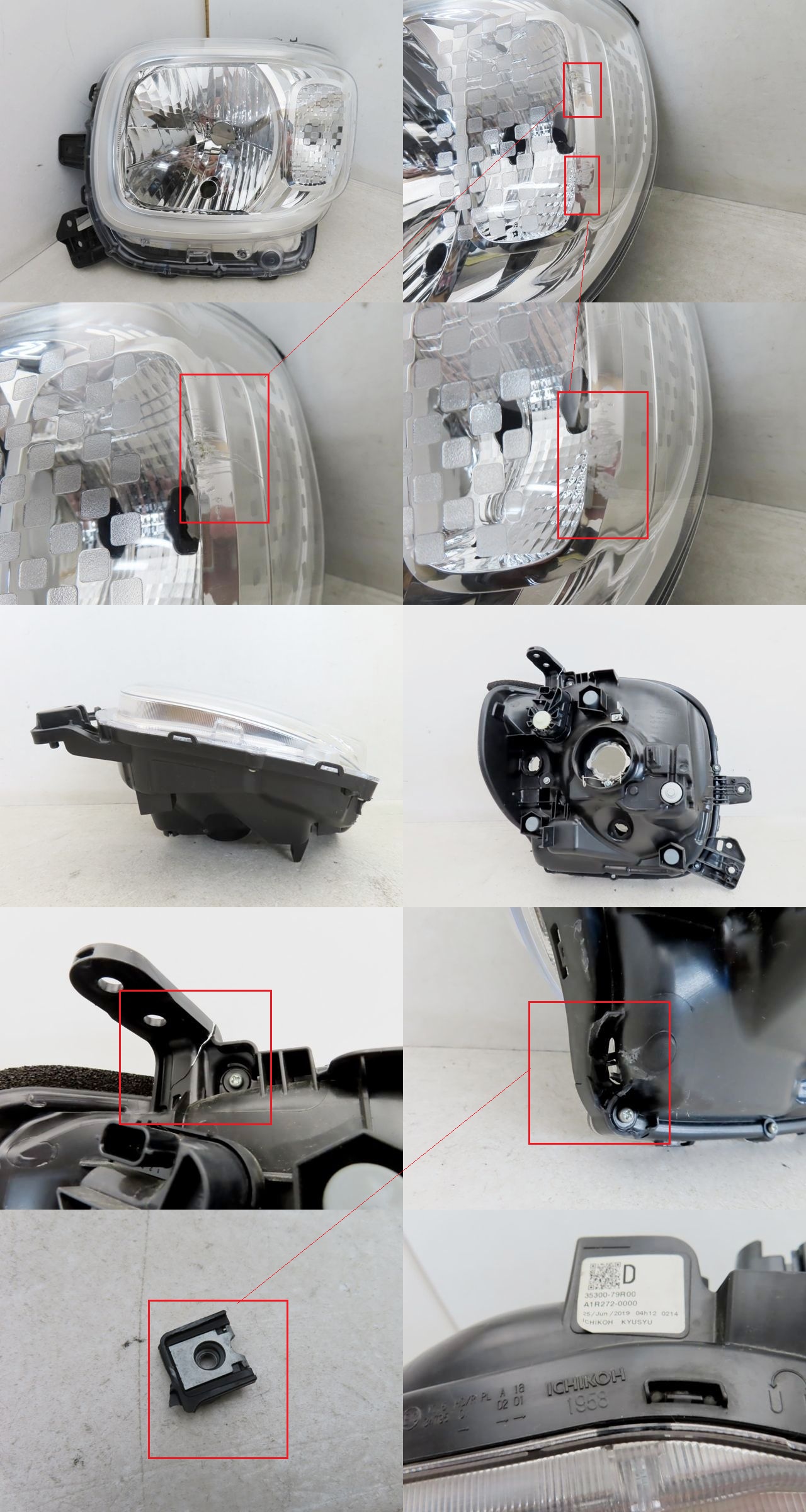 スペーシア MK53S 純正 左 ヘッドライト ハロゲン -Photo-
